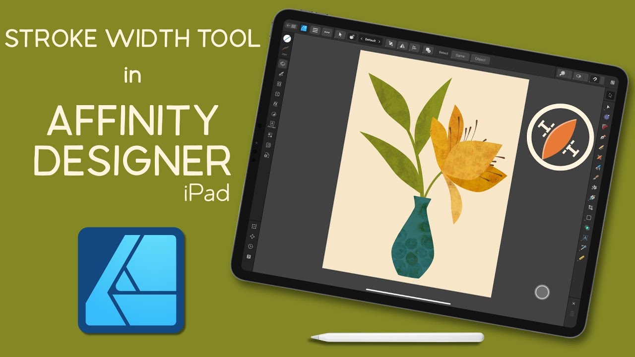 Stroke Width Tool Affinity Designer Ipad Beginner Vector Tutorial