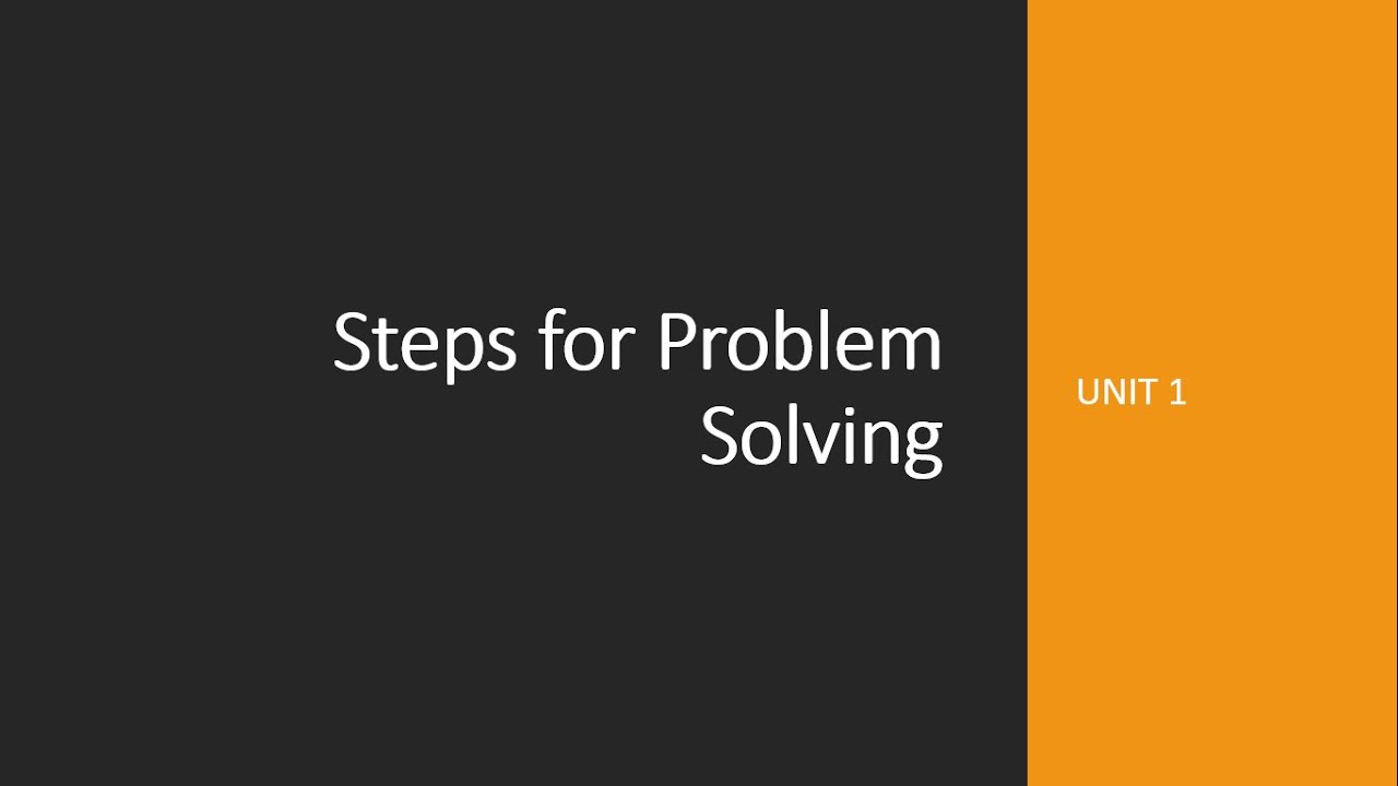 C Programming Steps For Problem Solving Youtube