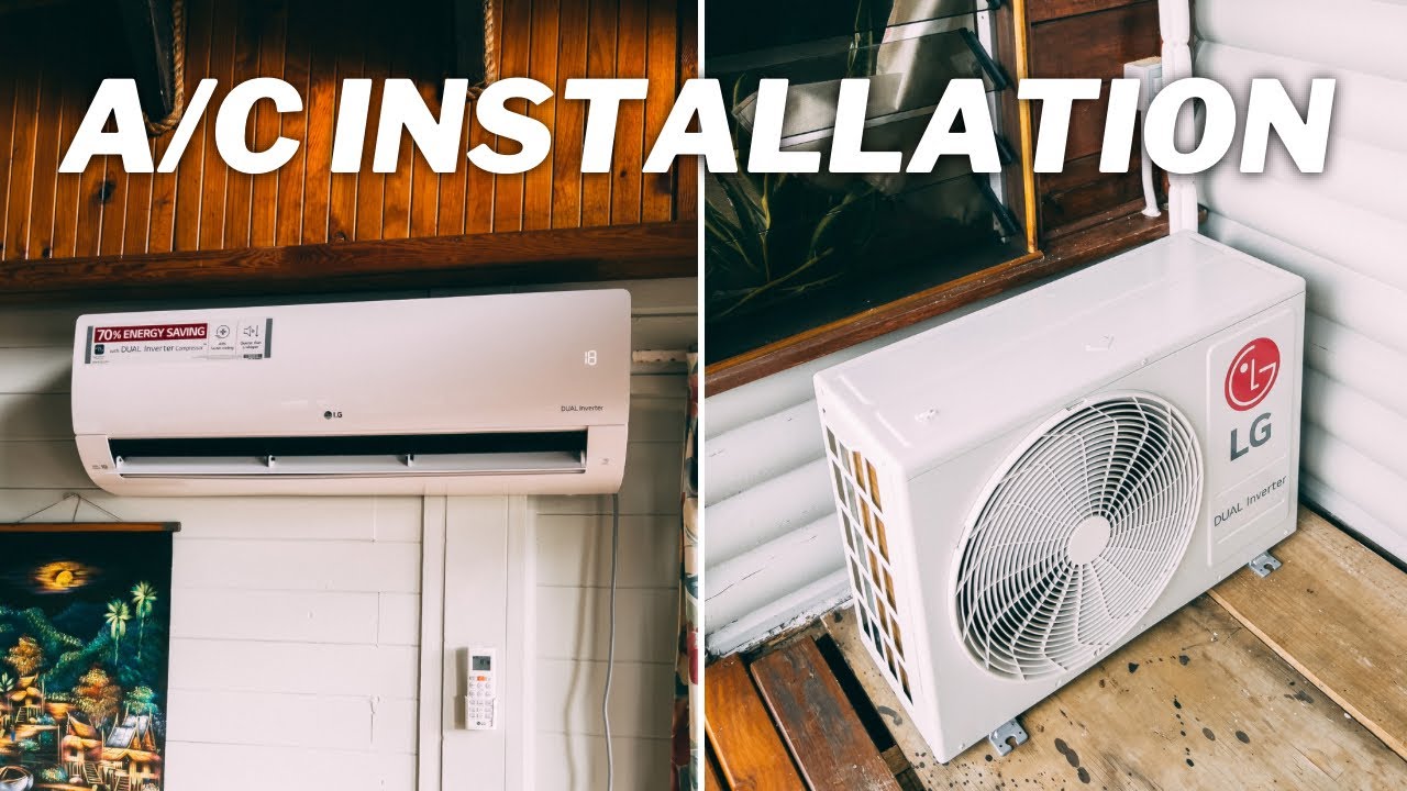 Installing An Lg Ductless Mini Split Air Conditioner Youtube