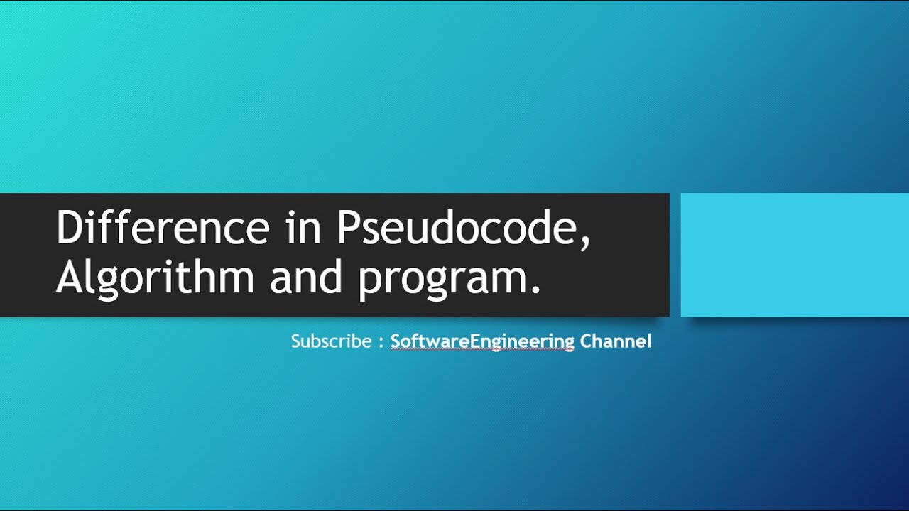 Difference Between Algorithm Pseudocode And Program Urdu Hindi