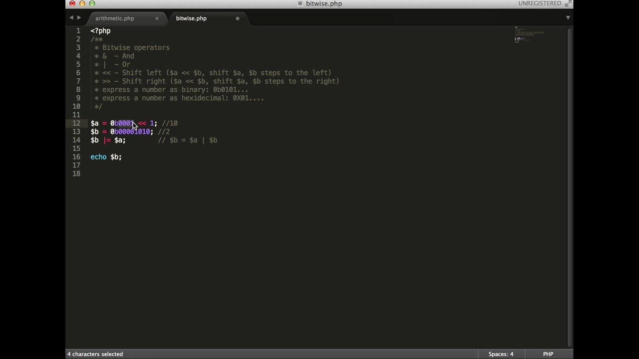 Php Operators Bitwise Youtube