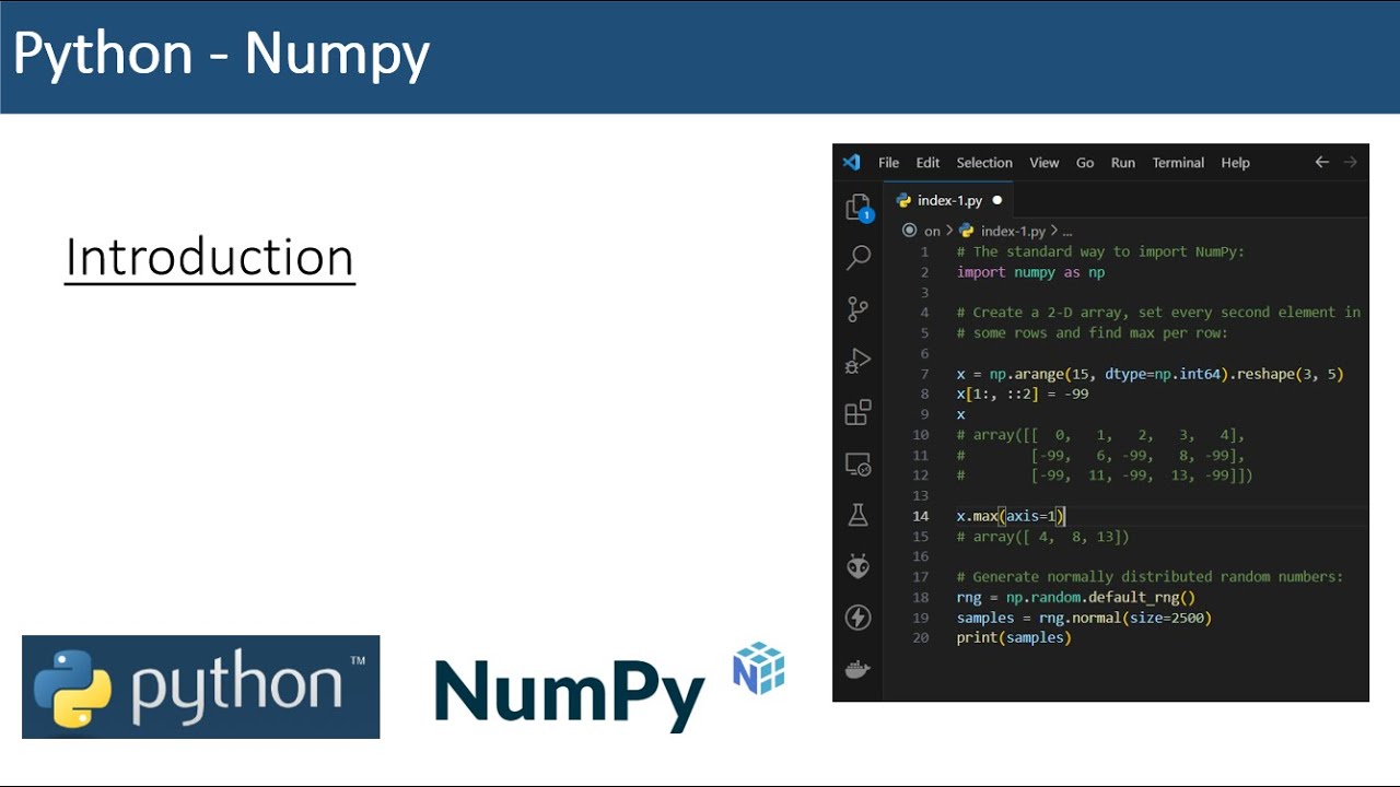 Python Numpy 1 Introduction Youtube