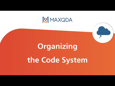 Organizing The Codesystem With Maxqda 2022 Youtube