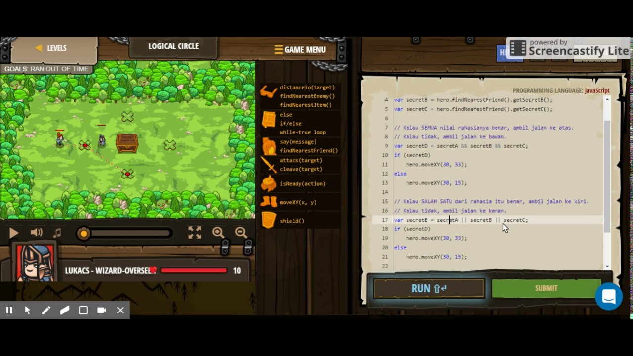 Codecombat Forest Logical Circle Youtube