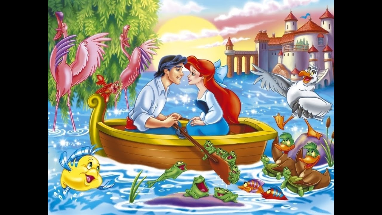 Ariel The Little Mermaid And Eric On The Boat