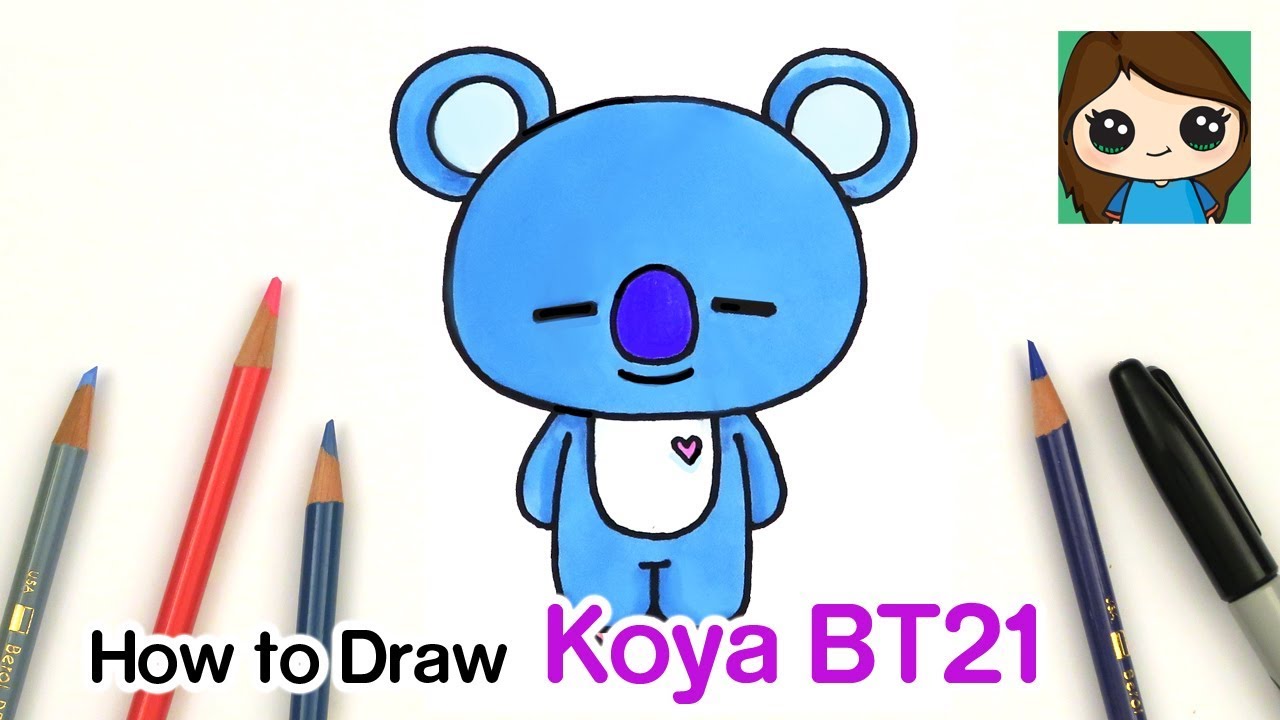 How To Draw Bt21 Koya Bts Rm Persona Youtube