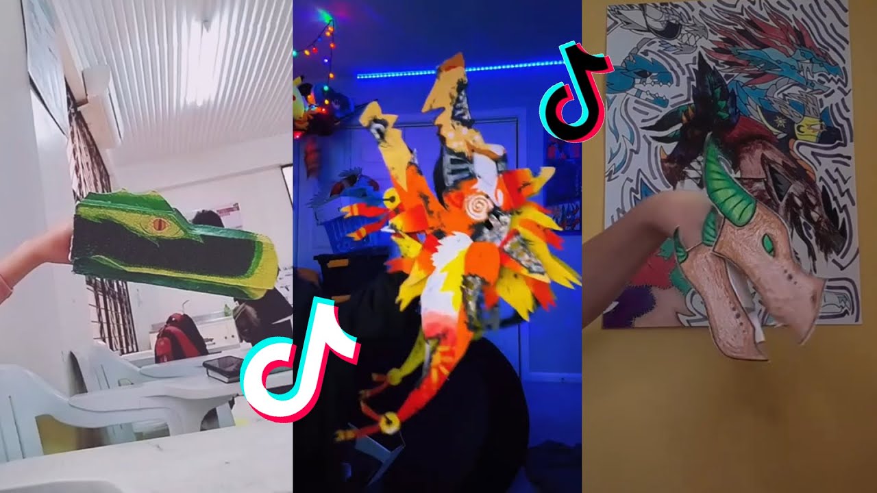 Dragon Puppet Crafts Paper Dragon Tiktok Compilation 237 Youtube