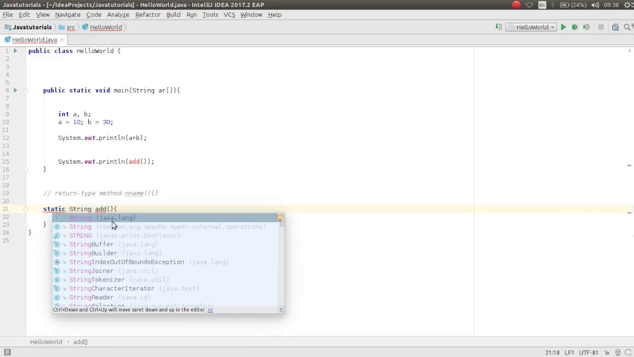 Java Tutorial For Beginner Part 12 Method Return Type Youtube