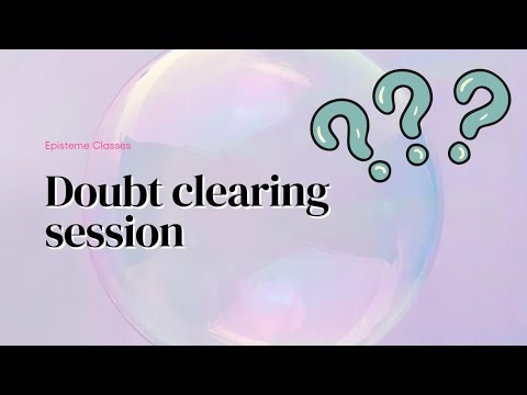 Doubt Clearing Session Youtube