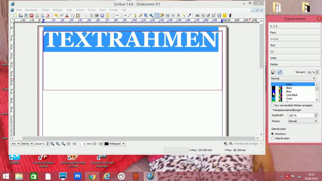 Scribus Tutorial Erste Schritte Youtube