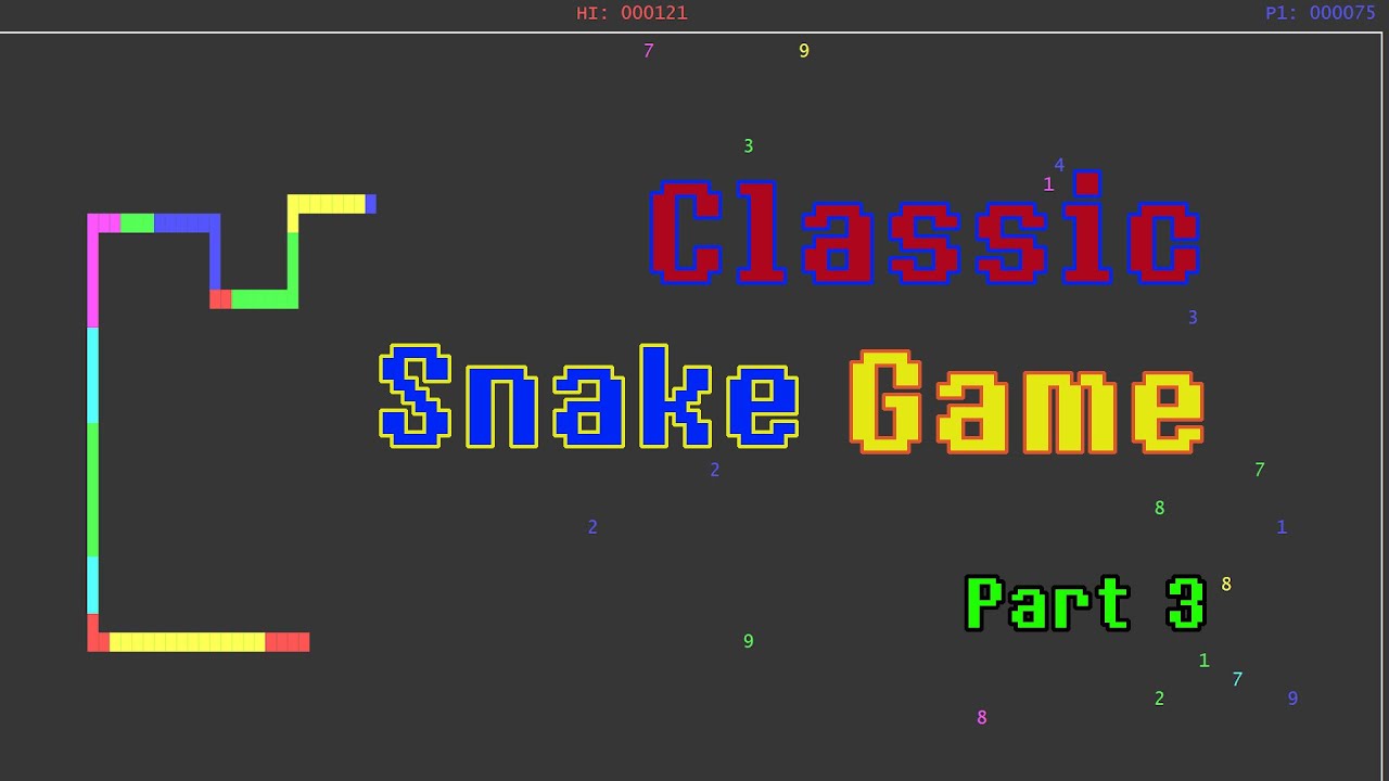 Classic Snake Game Part 3 Beginner Python Tutorial On Linux Youtube