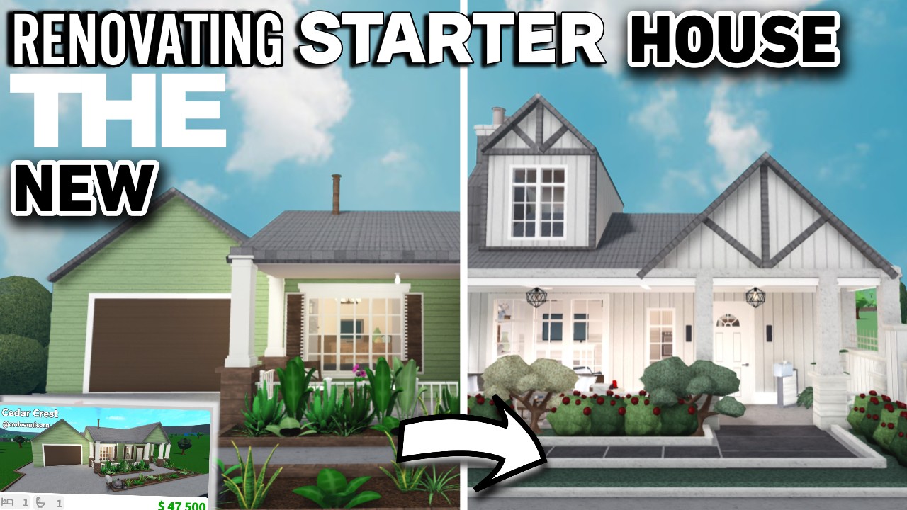 Renovating The New Starter House In Bloxburg Youtube