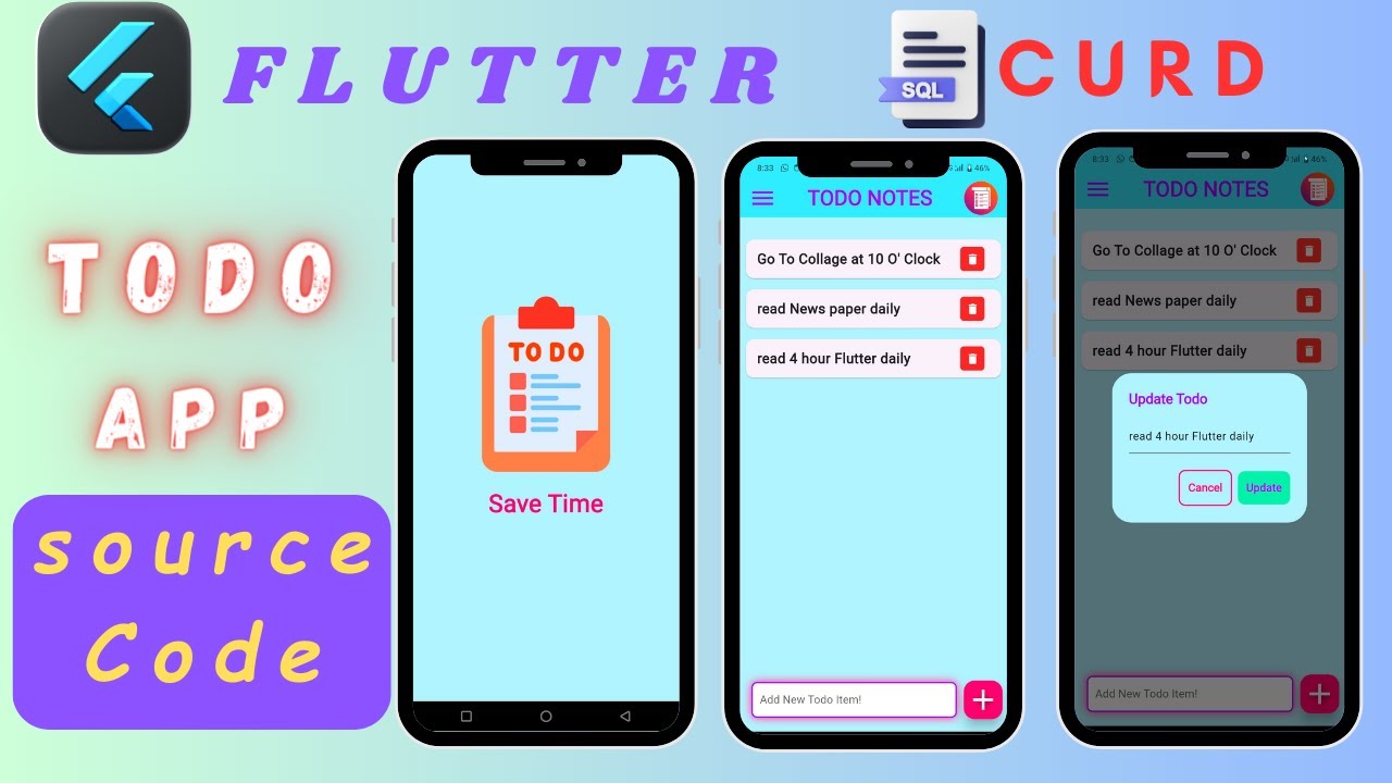 Flutter Todo App Tutorial With Sqlite How To Create A Todo App In