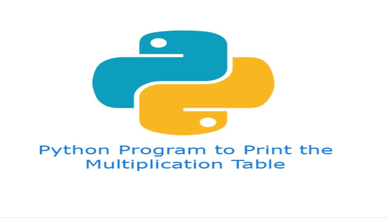 Python Program To Display Multiplication Table Youtube