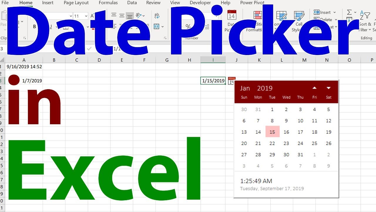 How To Insert A Date Picker In Excel Infoupdate Org