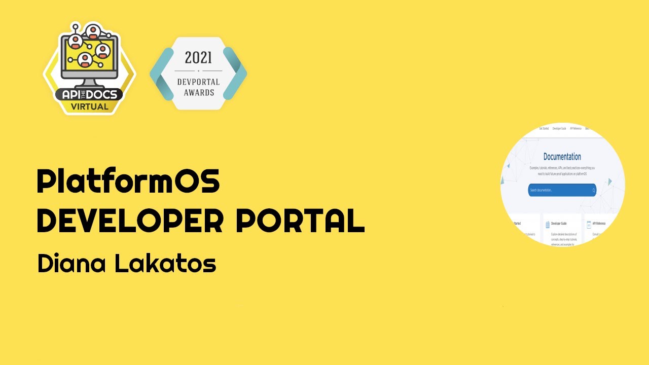 Platformos Developer Portal Api The Docs Virtual 2021 Showcase Your