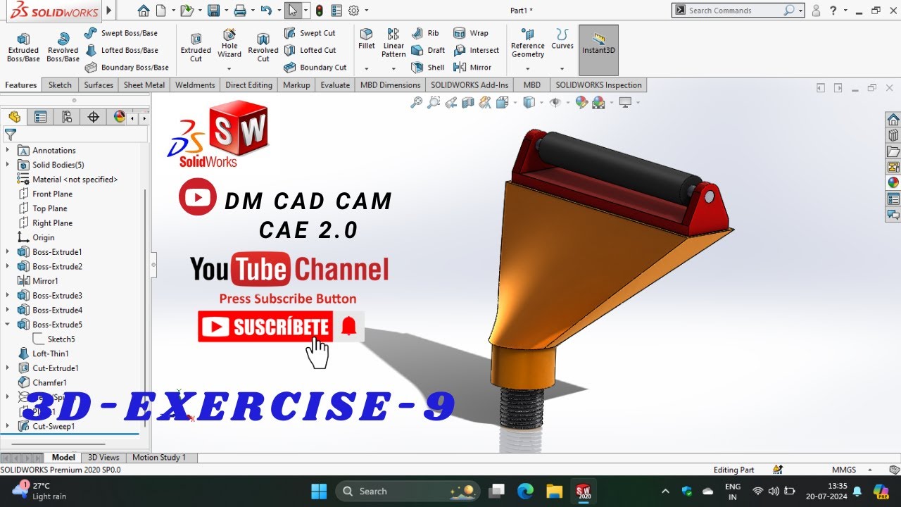 Step By Step Guide To Solidworks 3d Modeling Youtube
