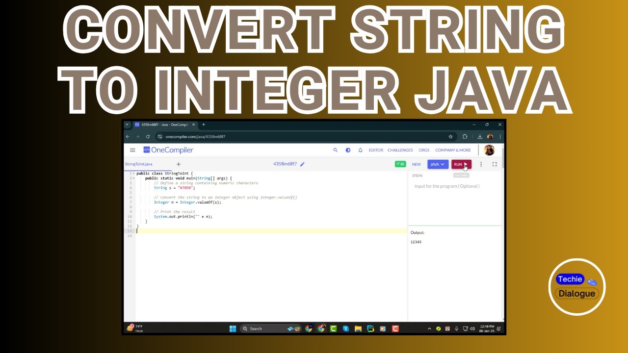 How To Convert String To Integer Java Full Tutorial 2025 Youtube