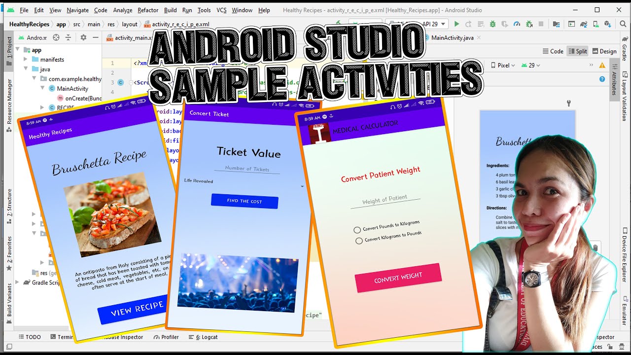 Android Studio Activities Set 1 Youtube