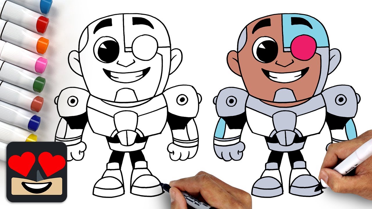 How To Draw Beast Boy And Cyborg