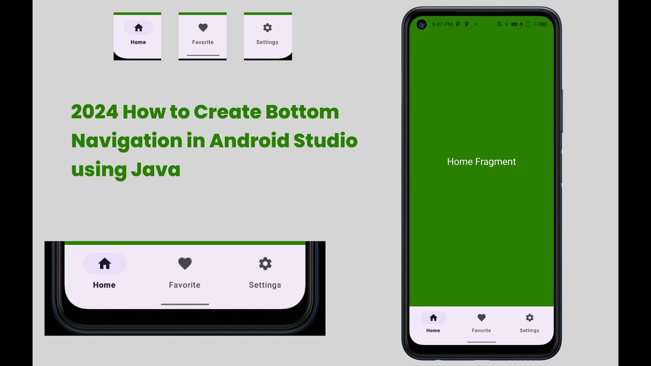 2024 How To Create Bottom Navigation In Android Studio Using Java Youtube