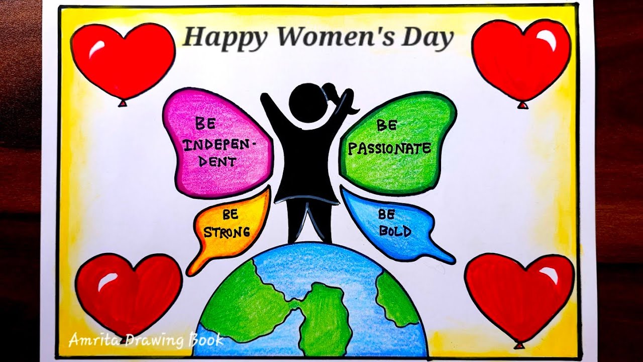 International Women S Day Drawing Easy Women S Equality Poster Drawing