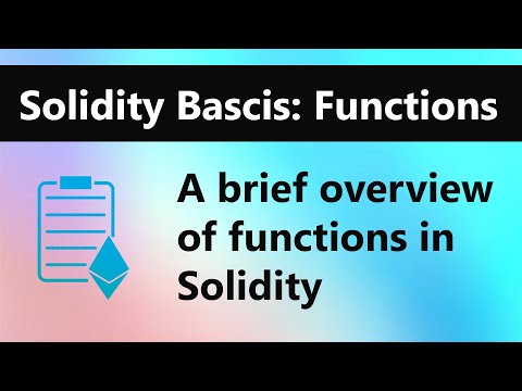 Solidity Tutorial Basics Functions Youtube