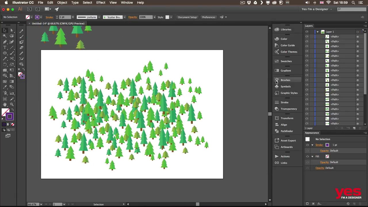 Scatter Brushes In Adobe Illustrator Adobe Illustrator Tutorials