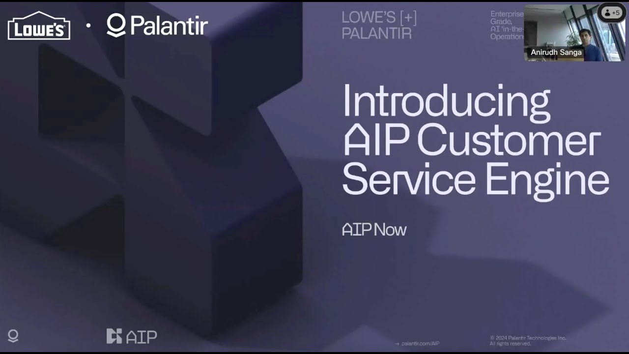 Launching Aip Now Customer Service Engine Lowe S Palantir Youtube