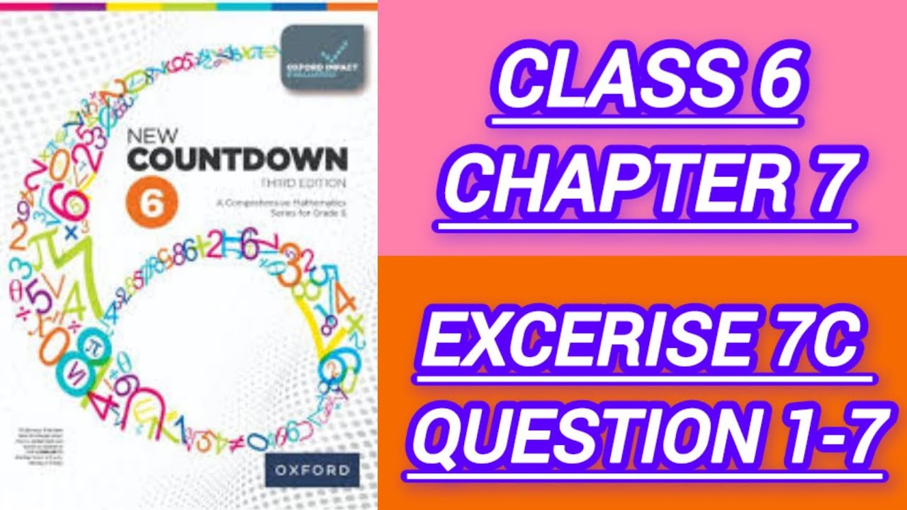 Class 6 Math Exercise 7c Question 1 7 New Countdown Third Edition
