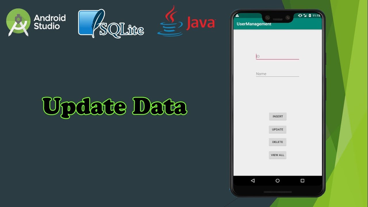 Android Studio Sqlite Tutorial Update Data Java Youtube