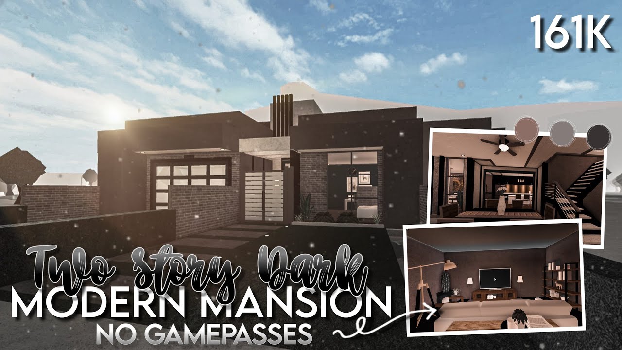 Dark Modern House Bloxburg No Gamepass