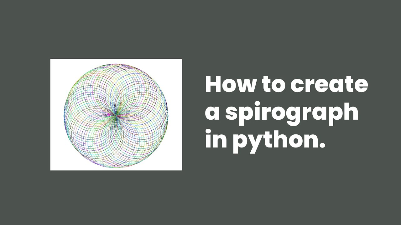 Python Spirograph Turtle Graphics Youtube