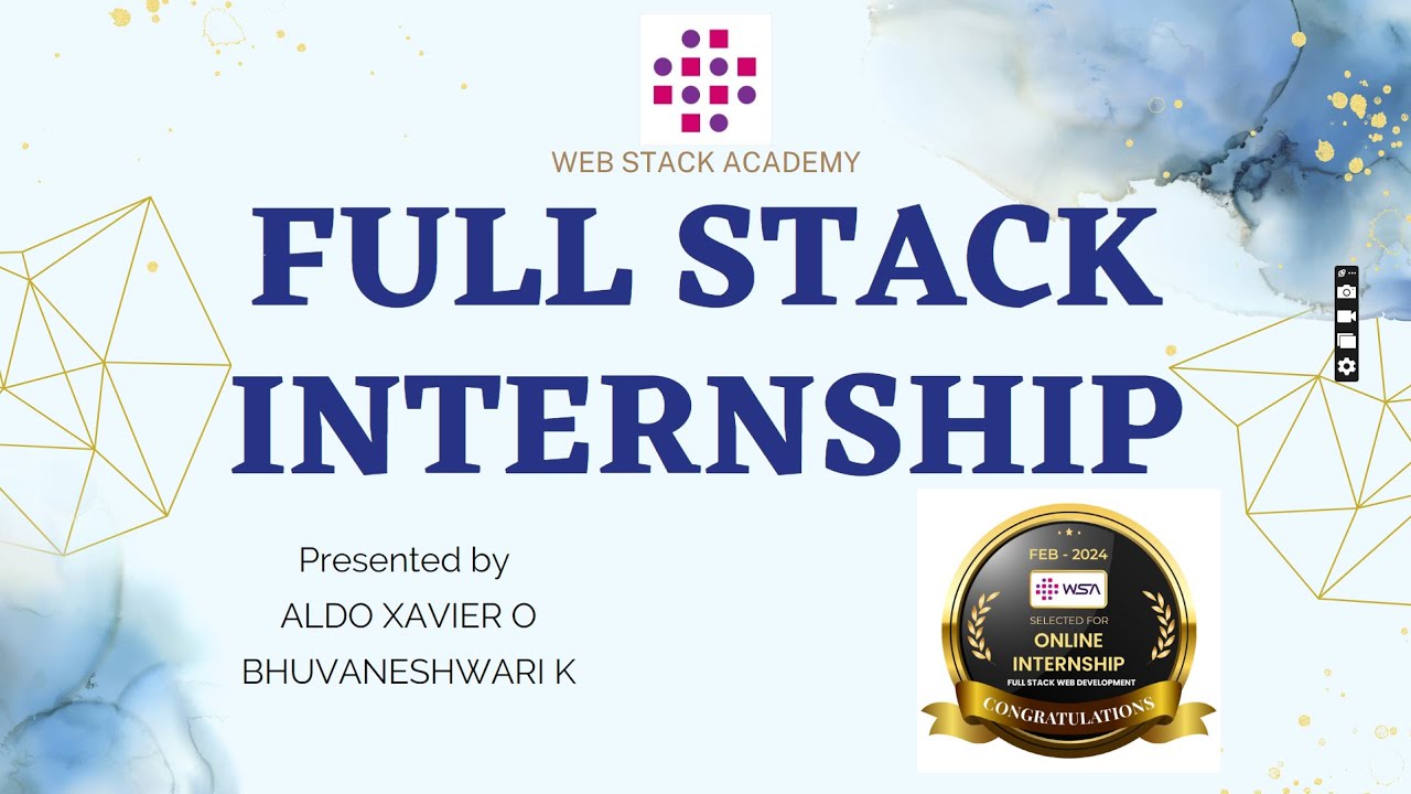 Wsa Internship Mern Stack Project Explaination Youtube