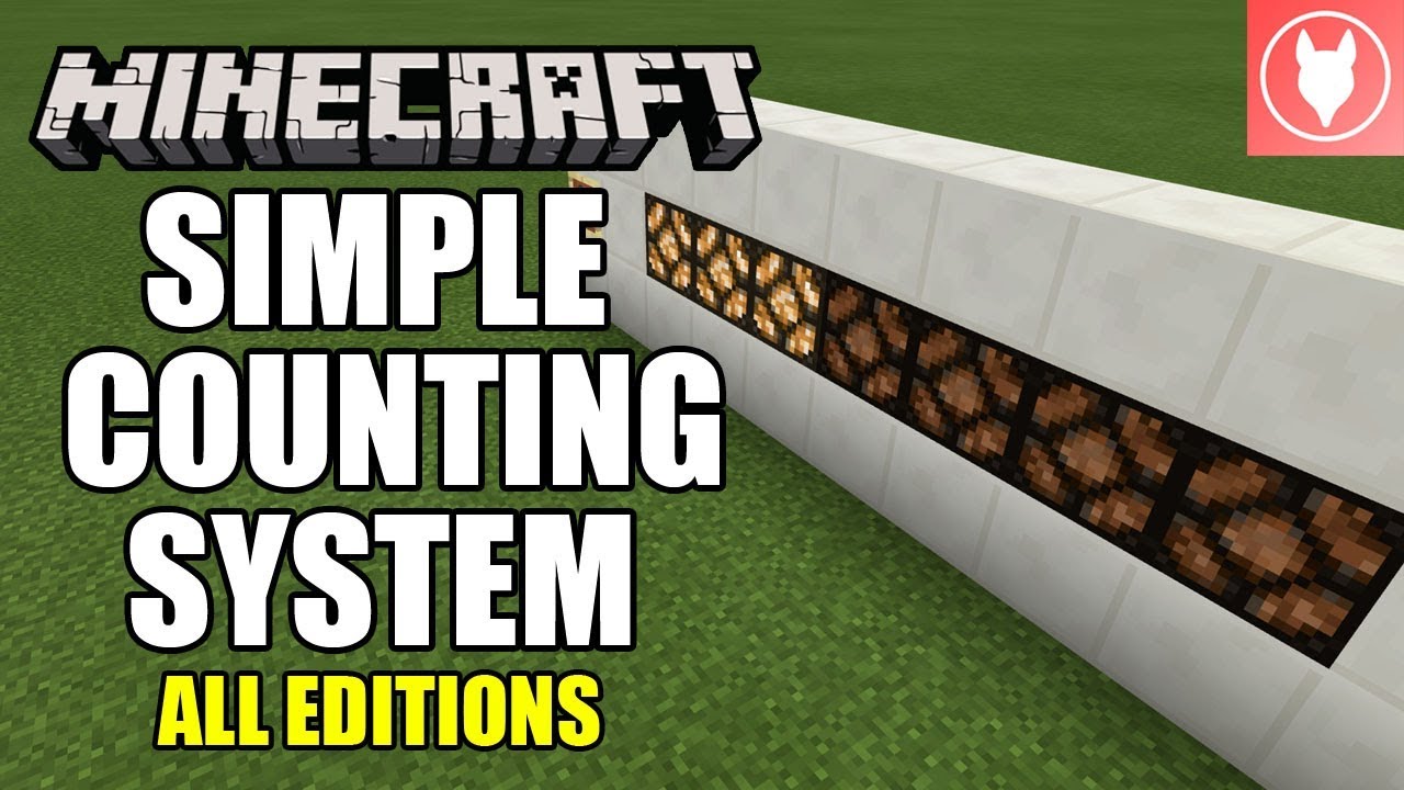 Minecraft Simple Counting System Tutorial All Editions Youtube