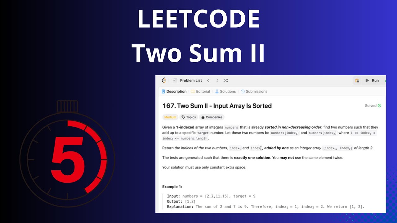 Two Sum Ii Amazon Coding Interview Question Leetcode 167