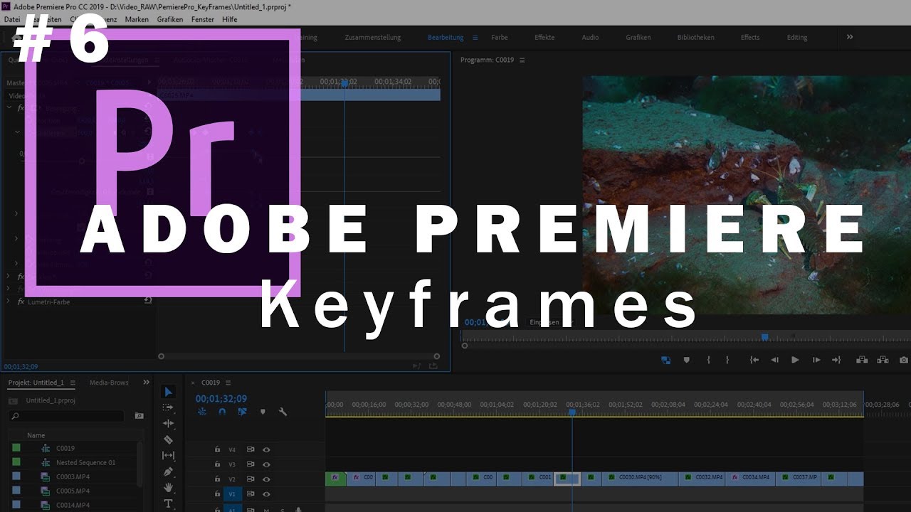 Adobe Premiere Pro Cc Keyframes Skalieren Rotieren Positionieren