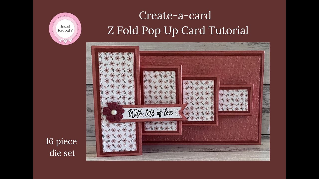 Create A Card Z Fold Pop Up Card Tutorial Youtube