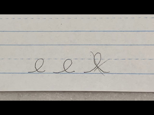 Cursive Lowercase E