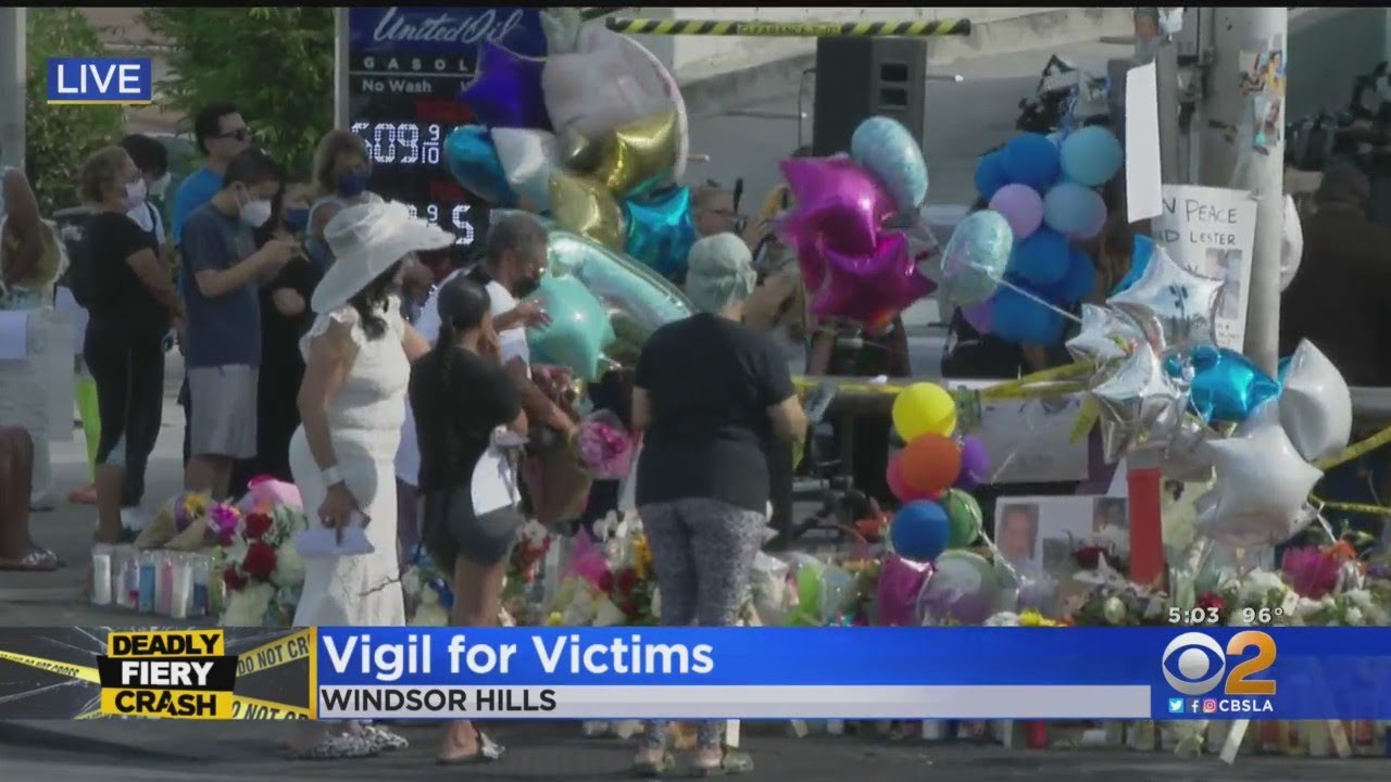 Woman In Custody After Fiery Windsor Hills Crash Kills 6 Vigil Held