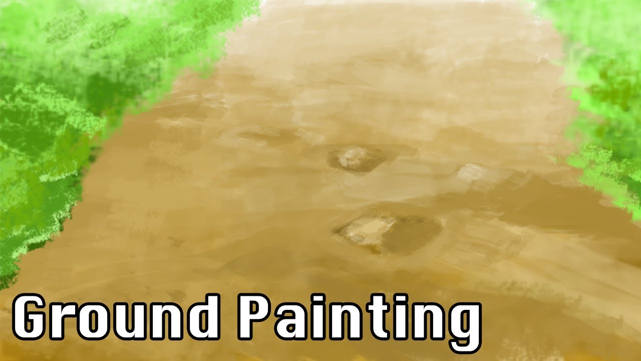 Painting Anime Style Ground Anime Background Painting Process Youtube