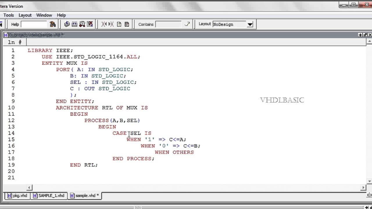 Vhdl Basic Tutorial Case Statement Youtube