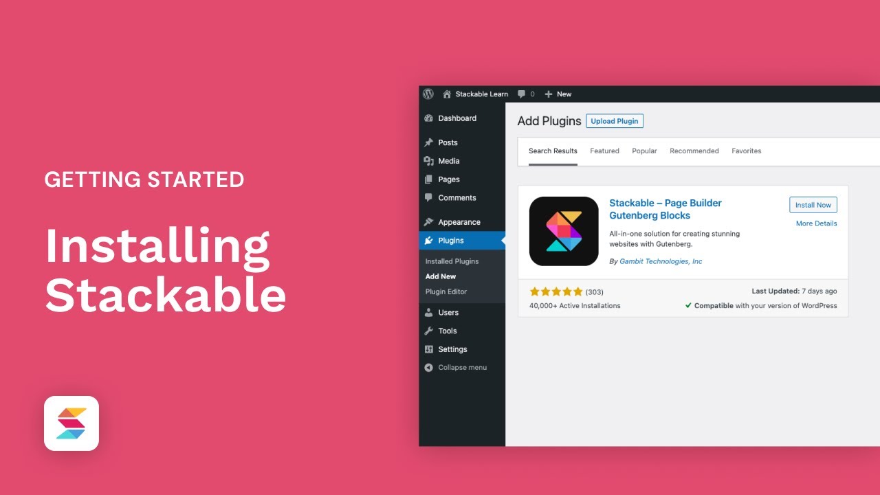 Installing Stackable Youtube