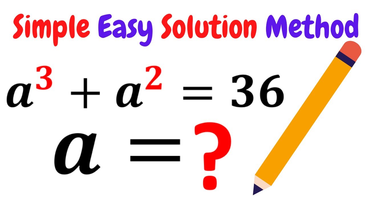 How To Solve Algebraic Problems Easily Math Olympiad Question