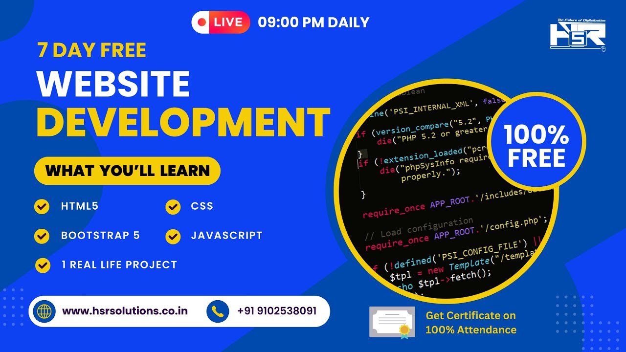Day 7 Free 7 Day Website Development Bootcamp Free Certificate For