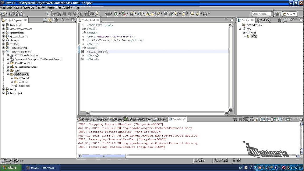 How To Create Dynamic Web Project Using Eclipse Youtube