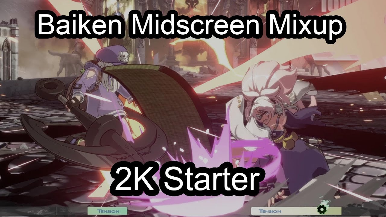 Baiken Highlight 2k Starter Midscreen Mixup Youtube