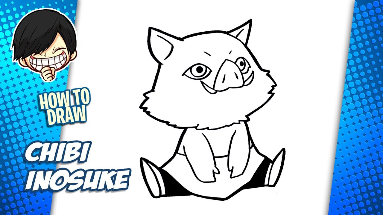 How To Draw Chibi Inosuke Step By Step Youtube