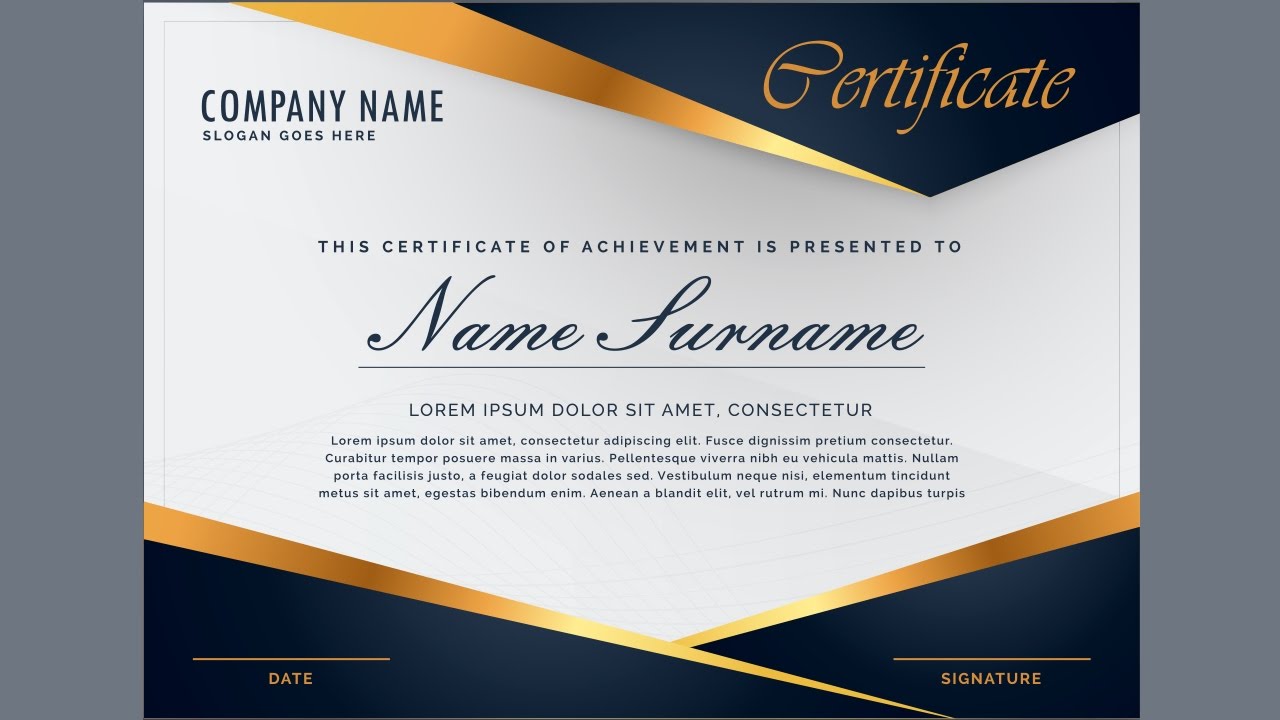 Creating A Professional Certificate Design Using Guides Coreldraw