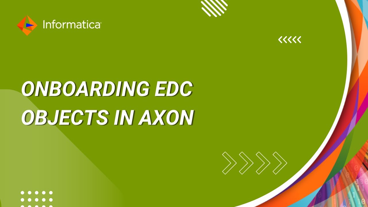 How To Onboard Edc Objects In Axon Youtube